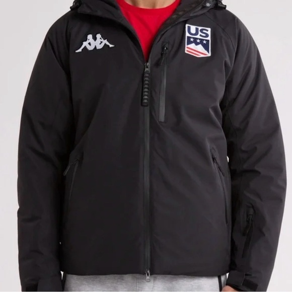 Kappa | Jackets & Coats | Kappa Mens Black Ski Jacket With Us Ski Team ...